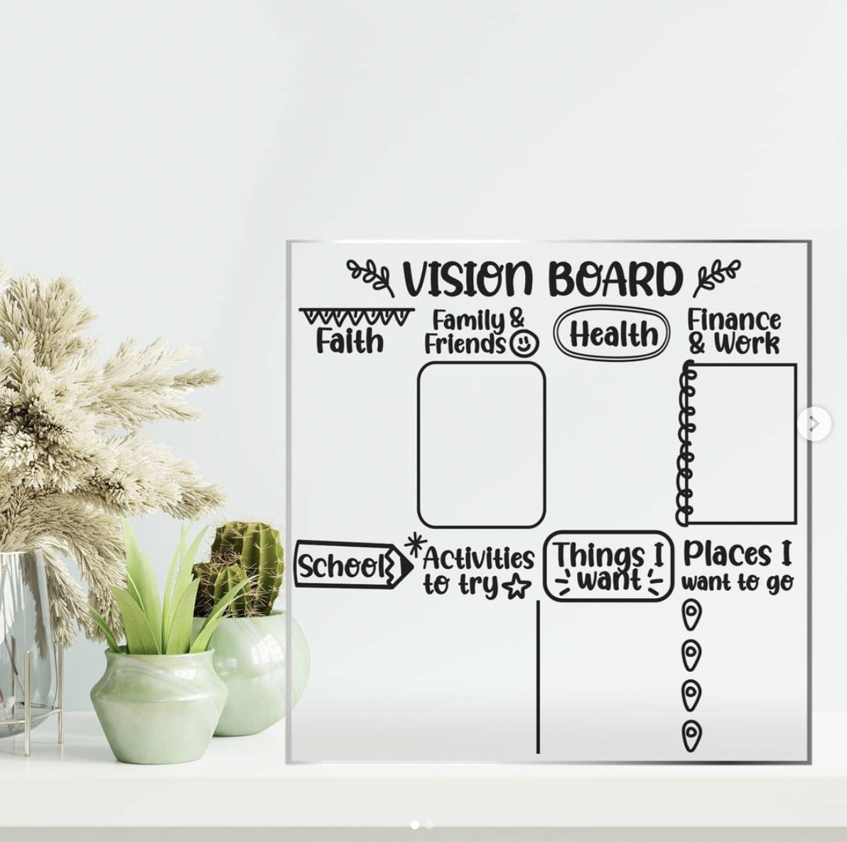 Design your own 14x14 in desk planner board • Decal Bar